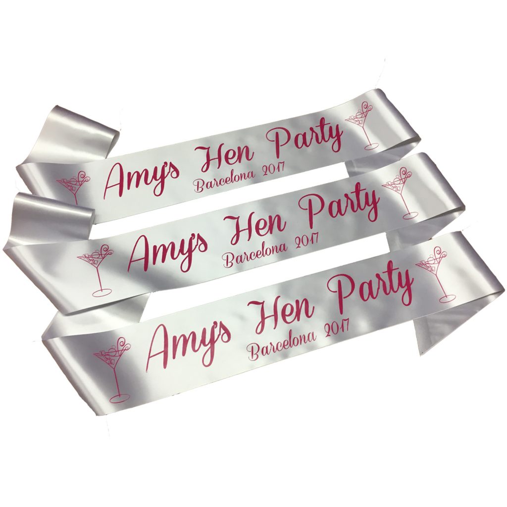 Cocktail Glass Personalised Sash | Hen Party Sashes | Forever Memories