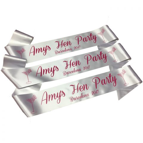 Cocktail Glass Personalised Sash | Hen Party Sashes | Forever Memories