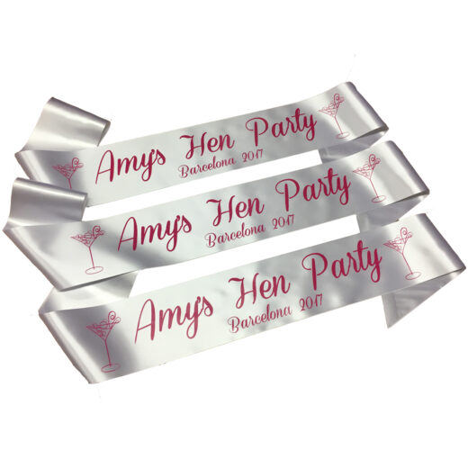 Cocktail Glass Personalised Sash | Hen Party Sashes | Forever Memories
